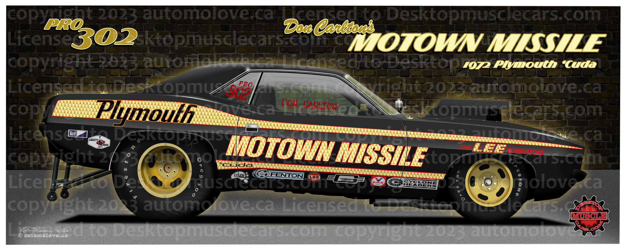 Motown Missile Plymouth Cuda Vinyl Banner – Desktop Muscle Cars