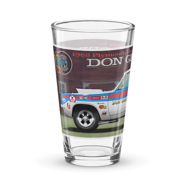 Don Grotheer 1968 Barracuda Shaker pint glass – Desktop Muscle Cars