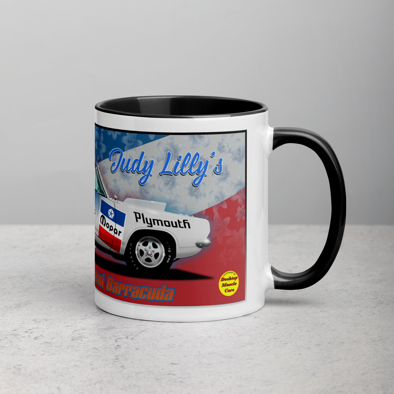 Judy Lilly Miss Mighty Mopar Mug with Color Inside – Desktop Muscle Cars