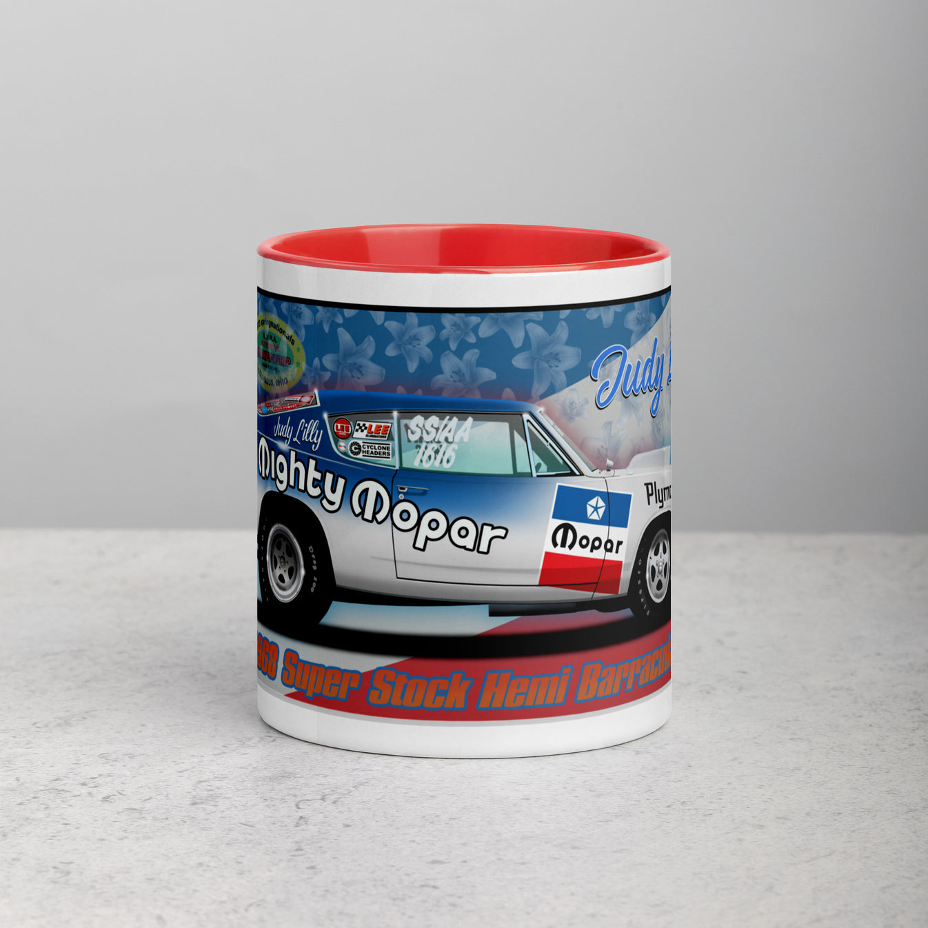 Judy Lilly Miss Mighty Mopar Mug with Color Inside – Desktop Muscle Cars